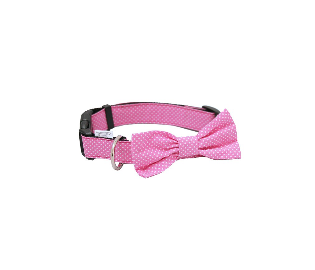 Collier de chien nœud papillon Mini Pimp Pink Flamingo Who's That Dog